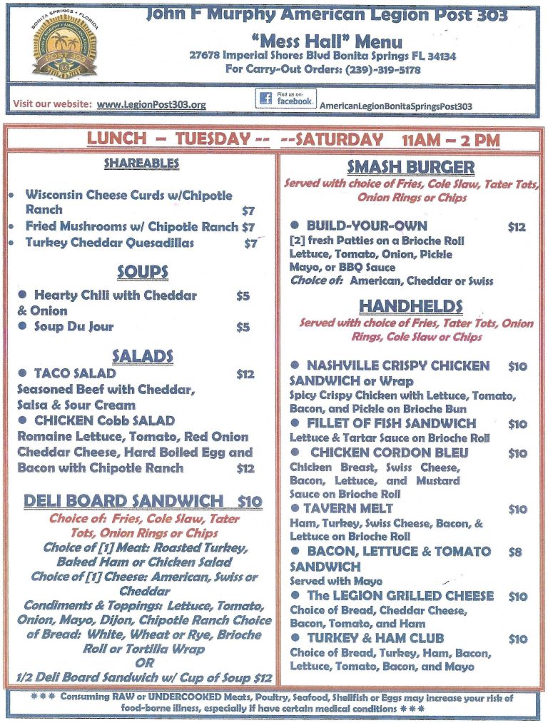 Mess Hall – American Legion Post 303